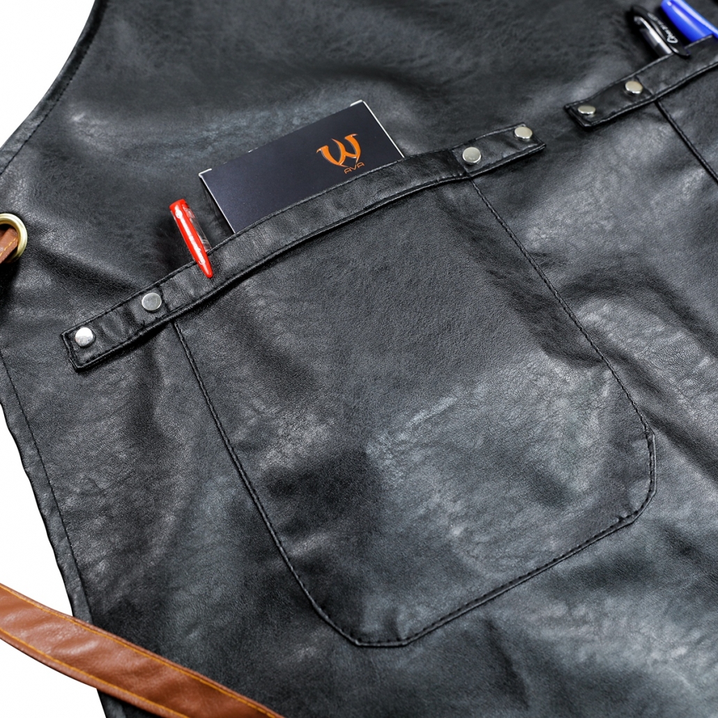 Autres PU LEATHER MATERIAL APRON WITH ADJUSTABLE BELTS